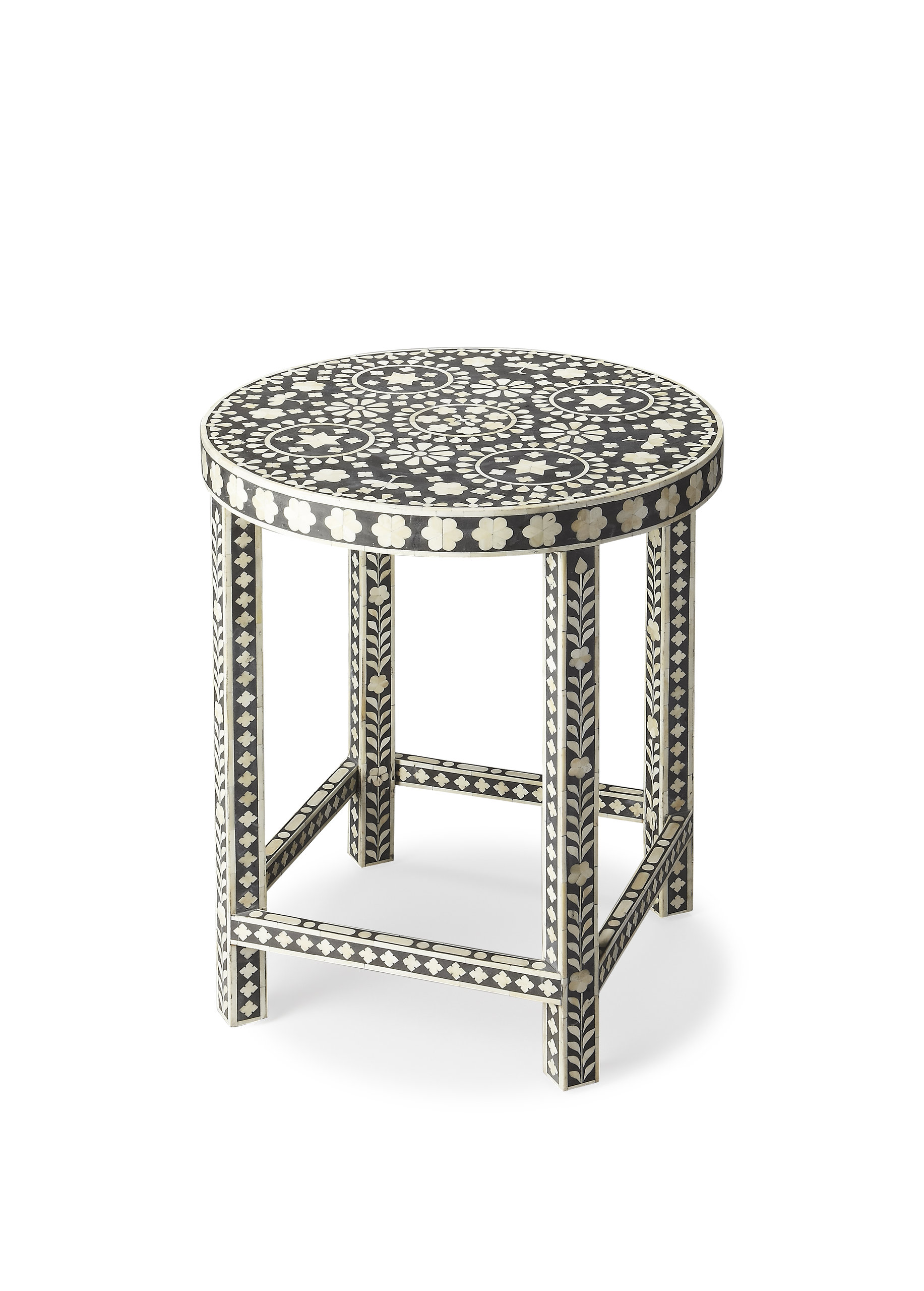 Butler Gillian Bone Inlay Accent Table - Mediterranean - Side Tables ...