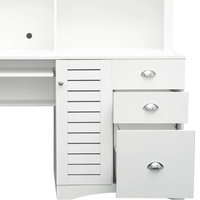 Large Desk, Waterproof Top With Integrated Hutch & Ample Storage Space ...