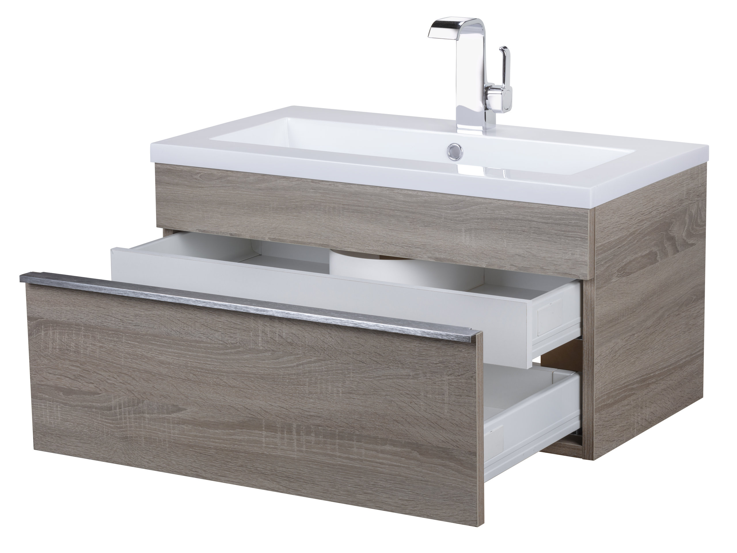 Trough Collection 30" Wall Mount Modern Bathroom Vanity, 30 ...