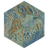 Gaudi React Hex Ocean Porcelain Floor and Wall Tile - Contemporary ...