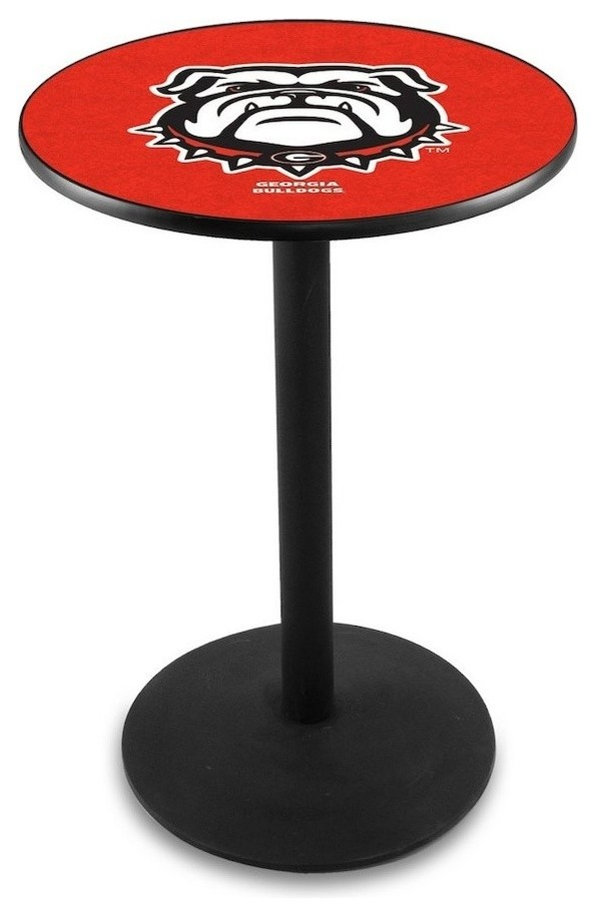 Georgia "Bulldog" Pub Table, 36"x36", 36"x36" - Contemporary - Indoor ...