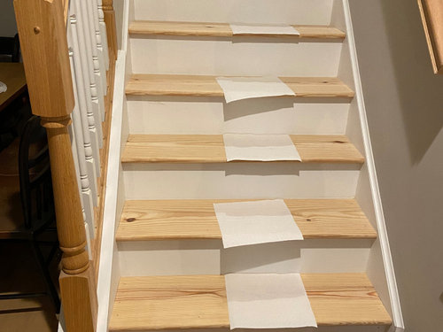 Please help! Blotchy stain on stair treads