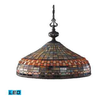 ELK Lighting Jewelstone 3-Light LED Pendant, Classic Bronze - Pendant ...