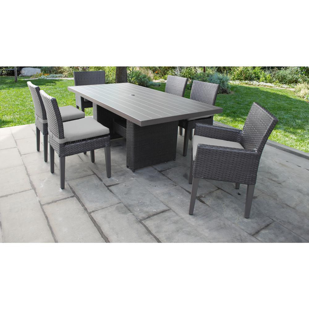 Barbados Rectangular Outdoor Patio Dining Table With 4 Chairs and 1 ...