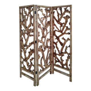Screen Gems 3 Panel Mulbery Alpine Screen Sg-367 - Rustic - Screens And ...