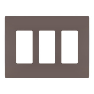 Legrand Radiant Screwless Wall Plate Plastic Sub Plate 3G, Dark Bronze ...