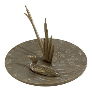 11.25" Diameter Loon Large Sundial, 11 1/4"ID - Traditional - Sundials ...