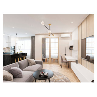 Modern 2-bedroom Apartment Design Project - Modern - Living Room ...