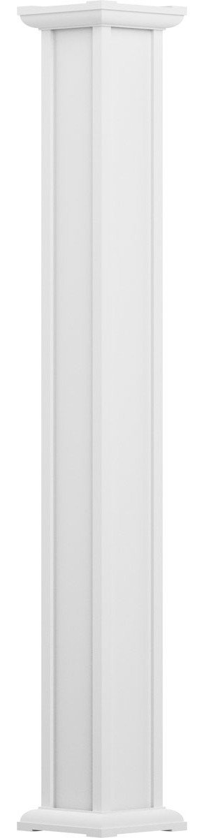 6" x 8' Endura-Aluminum Acadian Style Column, Square Shaft, Textured ...
