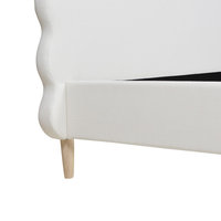 Stockholm Modern Wavy Headboard Platform Bed, King - Midcentury ...