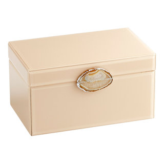 Bijou Container, Beige, Small - Contemporary - Jewelry Boxes And ...
