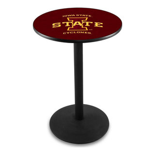 Holland L214 Iowa State University 42x28" Pub Table - Black Wrinkle ...