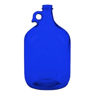 1 Gallon Glass Screw Top Jug with Finger Loop Carrying Handle - Full ...