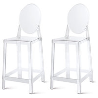 Designer Counter Height Stool With Solid High Back Side Chair Footrest ...