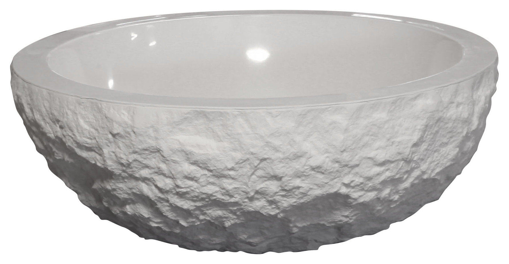 Chipped Stone Edge Round Vessel - Contemporary - Bathroom Sinks - by ...