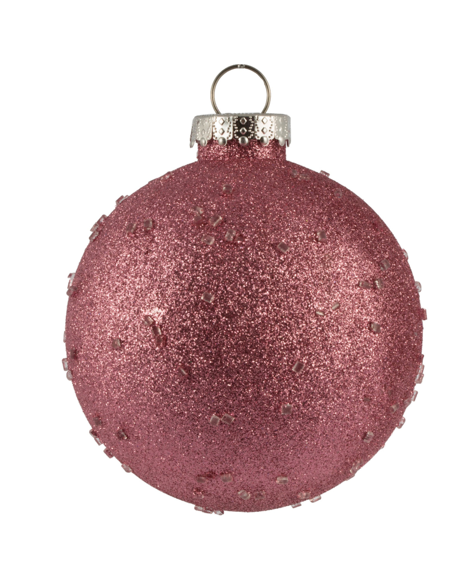 4.75" Mauve Ice Ball Ornament 4-Pack - Contemporary - Christmas ...