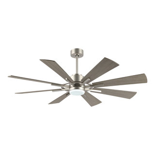 72" Reversible 8-Blade LED Ceiling Fan With Remote and Light ...