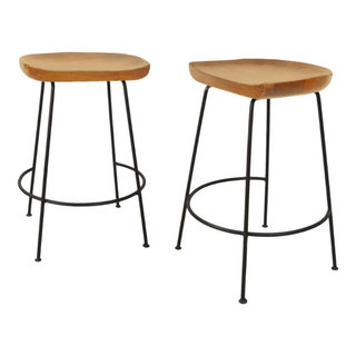 Carolina Classics Diya 24.5" Counter Stool Natural Black - Industrial ...