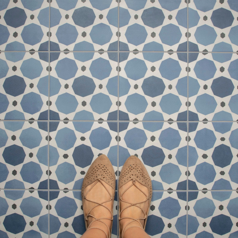 Caprice Porcelain Floor and Wall Tile, Sapphire, Sample - Contemporary ...