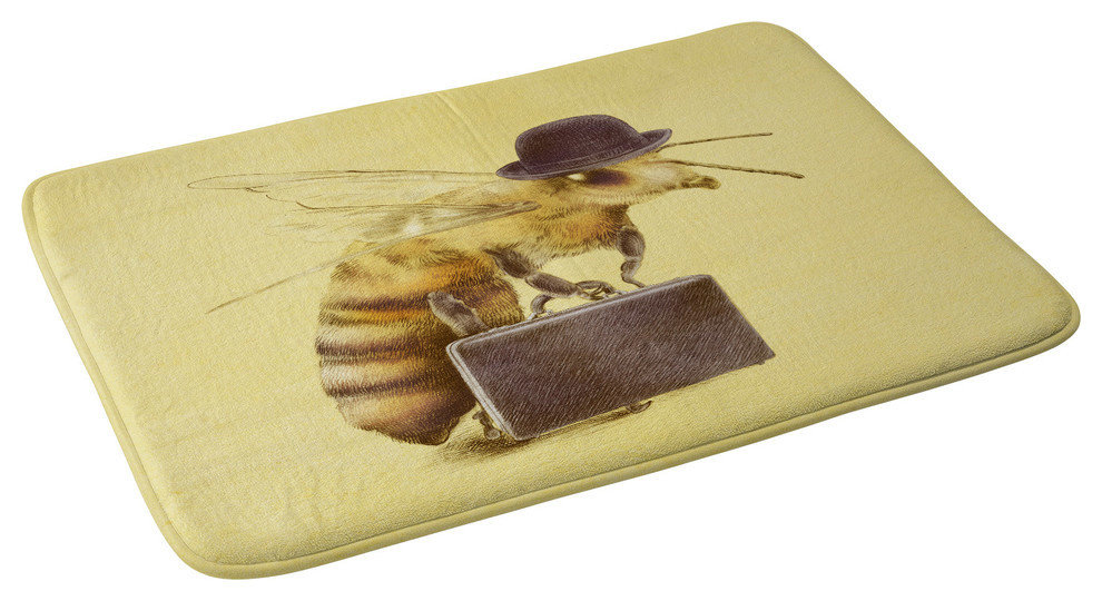 Eric Fan Worker Bee Memory Foam Bath Mat, 34"x21" - Contemporary - Bath ...