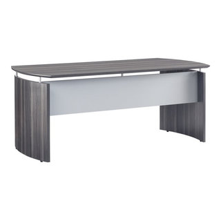 Safco Medina 72" Floating Computer Desk Shell in Gray Steel ...