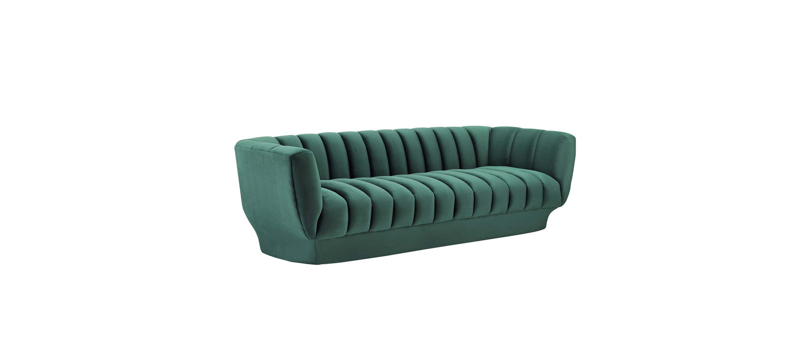 Modway Entertain Vertical Channel Tufted Performance Velvet Sofa in ...