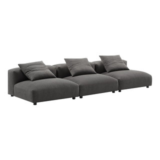 Solace 3-Piece Modular Upholstered Fabric Sofa - Transitional - Sofas ...