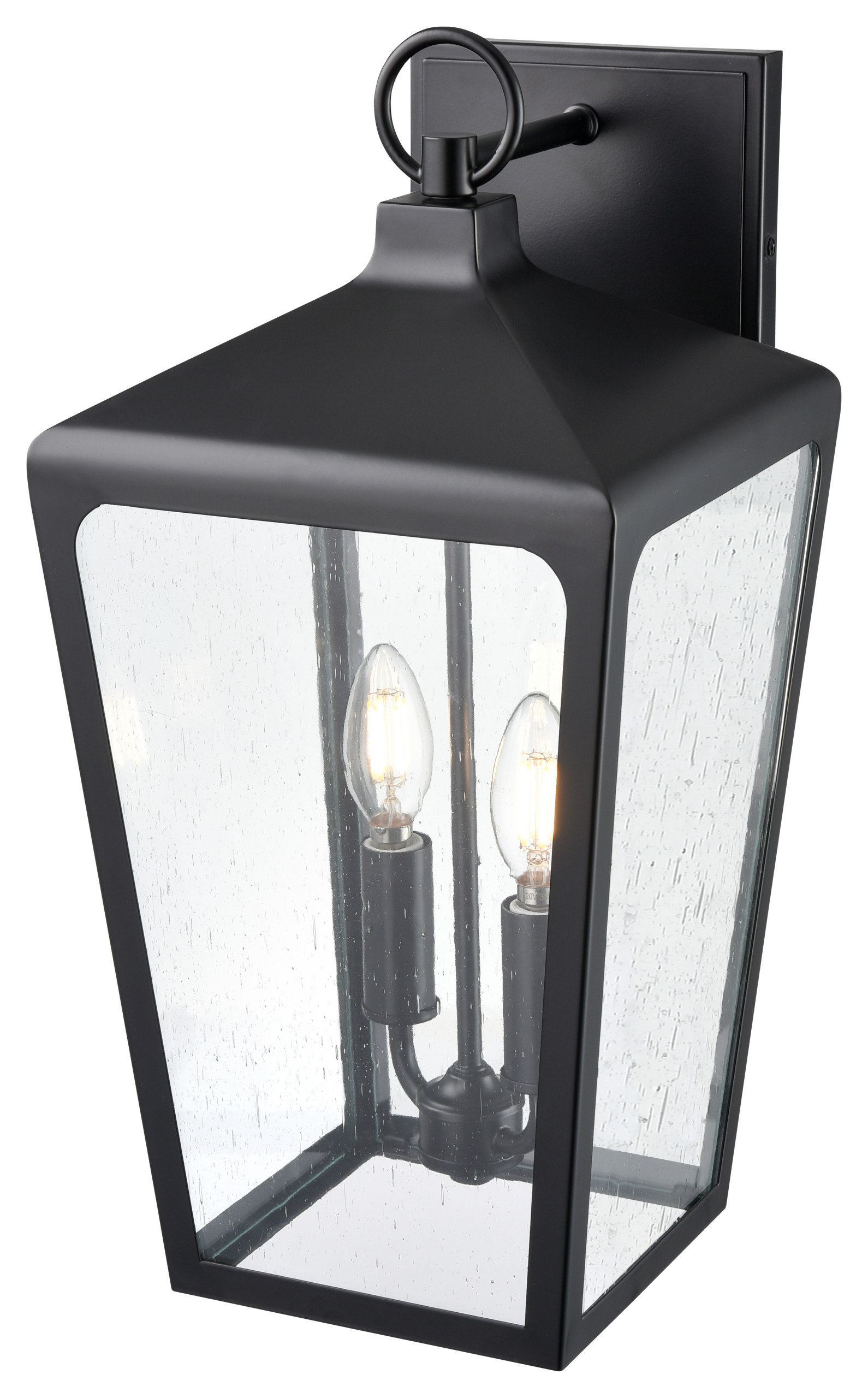 Brooks 2 Light 19" Tall Outdoor Wall Sconce Powder Coated Black ...