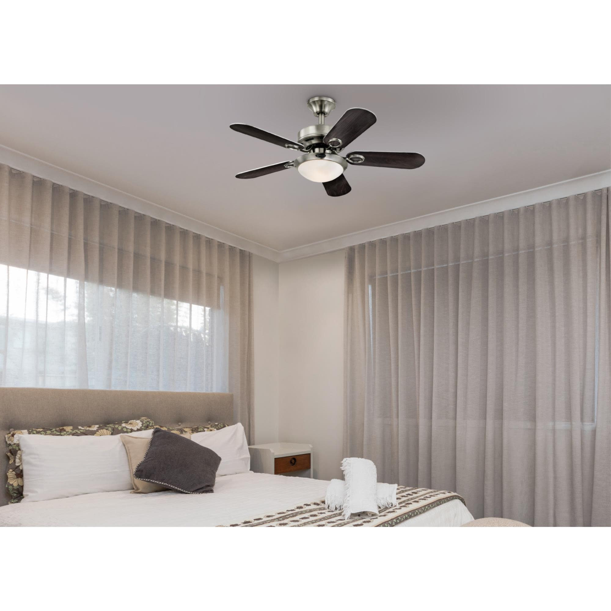 Bellevue WCFA51711 Becker 36" 5 Blade LED Indoor Ceiling Fan ...