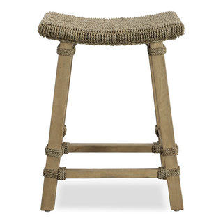 Everglade Sea Grass Counter Stool - Beach Style - Bar Stools And ...