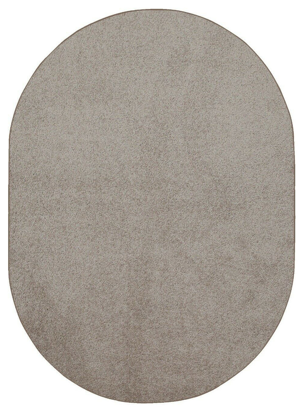 Furnish My Place Beige Solid Color Rug Made In Usa, 4' x 5' Oval ...