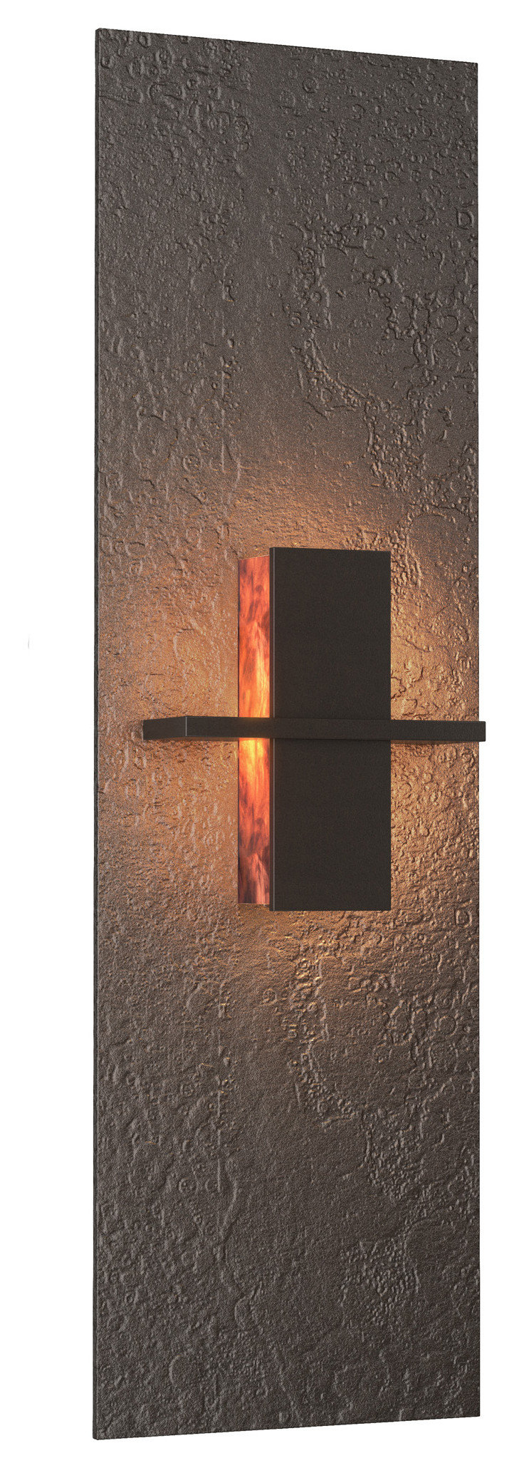 Aperture Vertical Sconce, Oil Rubbed Bronze, Topaz Glass - Transitional ...
