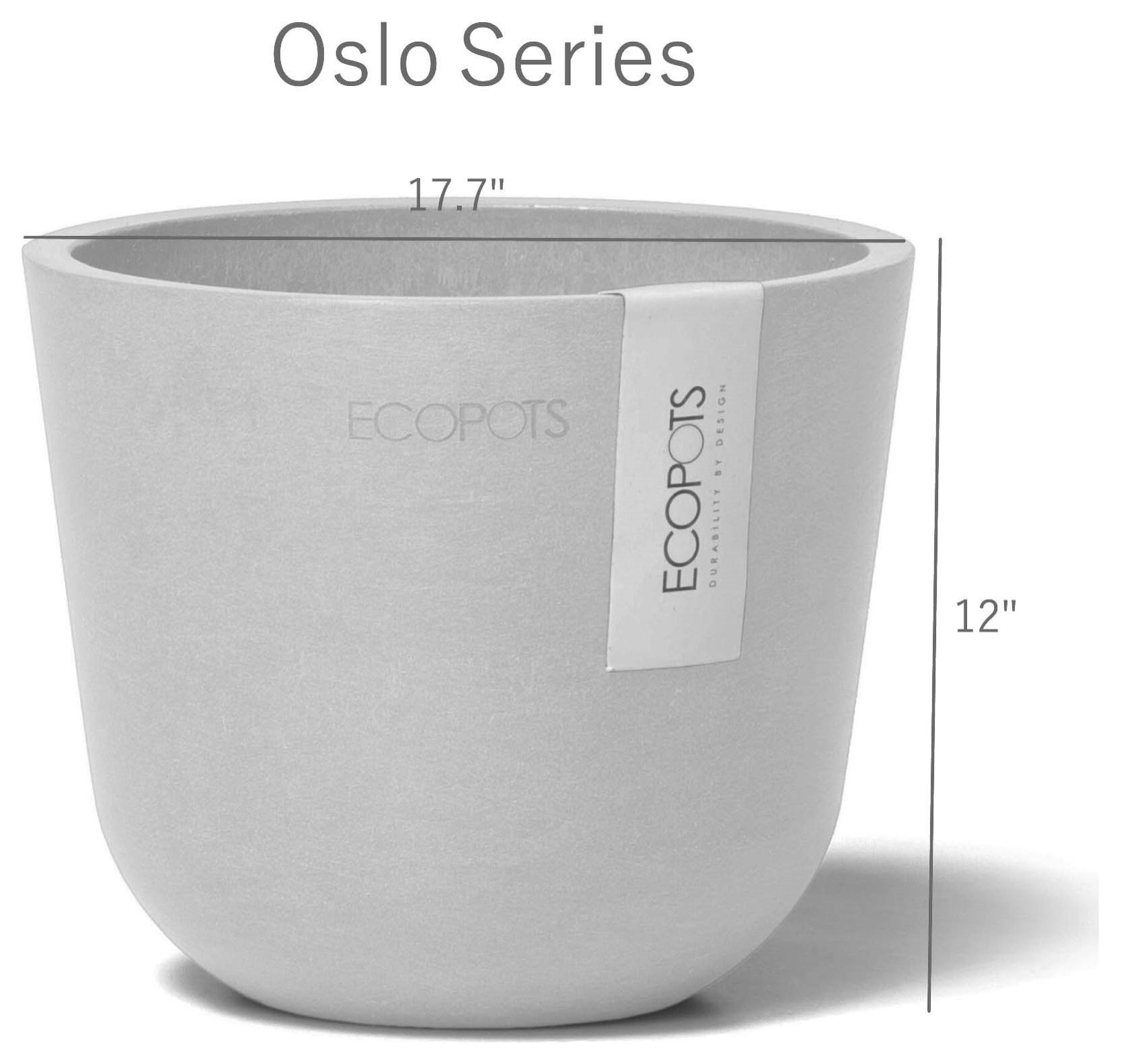 Ecopots Plastic Oslo Pot Planter, Terracotta Color, 17.7 ...