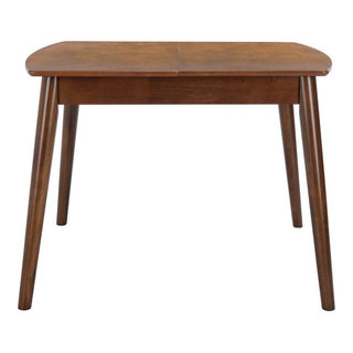 Hester Manual Extension Dining Table, Walnut - Midcentury - Dining ...