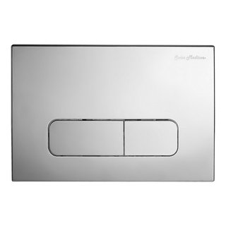 Wall Mount Dual Flush Actuator Plate with Rectangle Push Buttons in ...