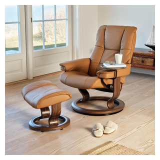 Stressless® Mayfair with Classic base shown in Paloma New Cognac ...