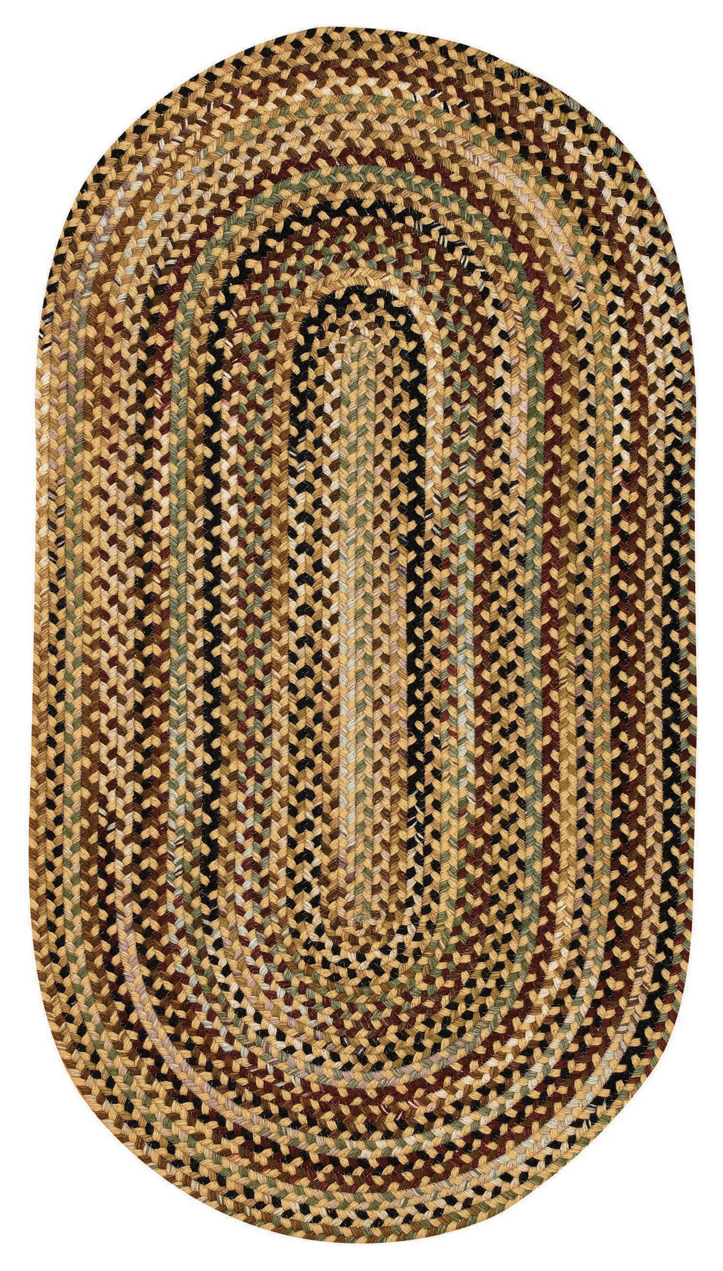 Bangor Braided Oval Rug, Amber, 2'x8' Runner - Contemporary - Hall And ...