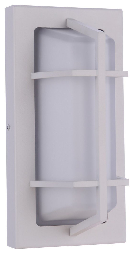 Bulkhead Rectangular 1-Light Outdoor Bulkhead, Textured White - Beach ...