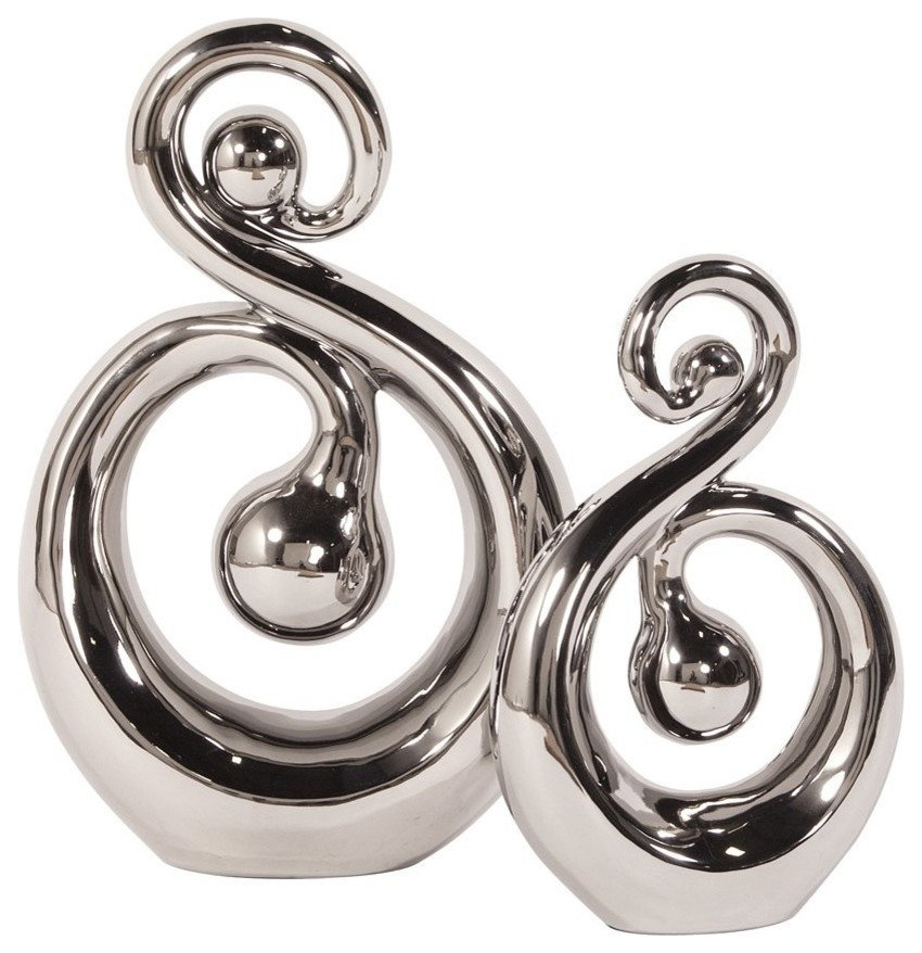 Howard Elliott Nickel Plated Sculpture, Small, Large - Contemporary ...