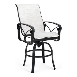 Palazzo Sling High Back Swivel Balcony Stool, Regular - Traditional ...