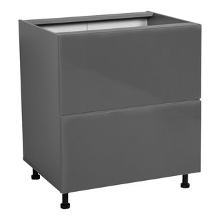 36 Base Cabinet-Double Door-Two Drawer-Grey, 36 x 34 1/2 x 23 3/8|Gray ...