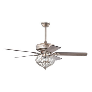 Kannon 52 in. 3-Light Indoor Antique Silver Finish Ceiling Fan with ...