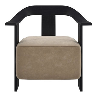 Suede Modern Accent Chair, Andrew Martin Luca - Transitional ...