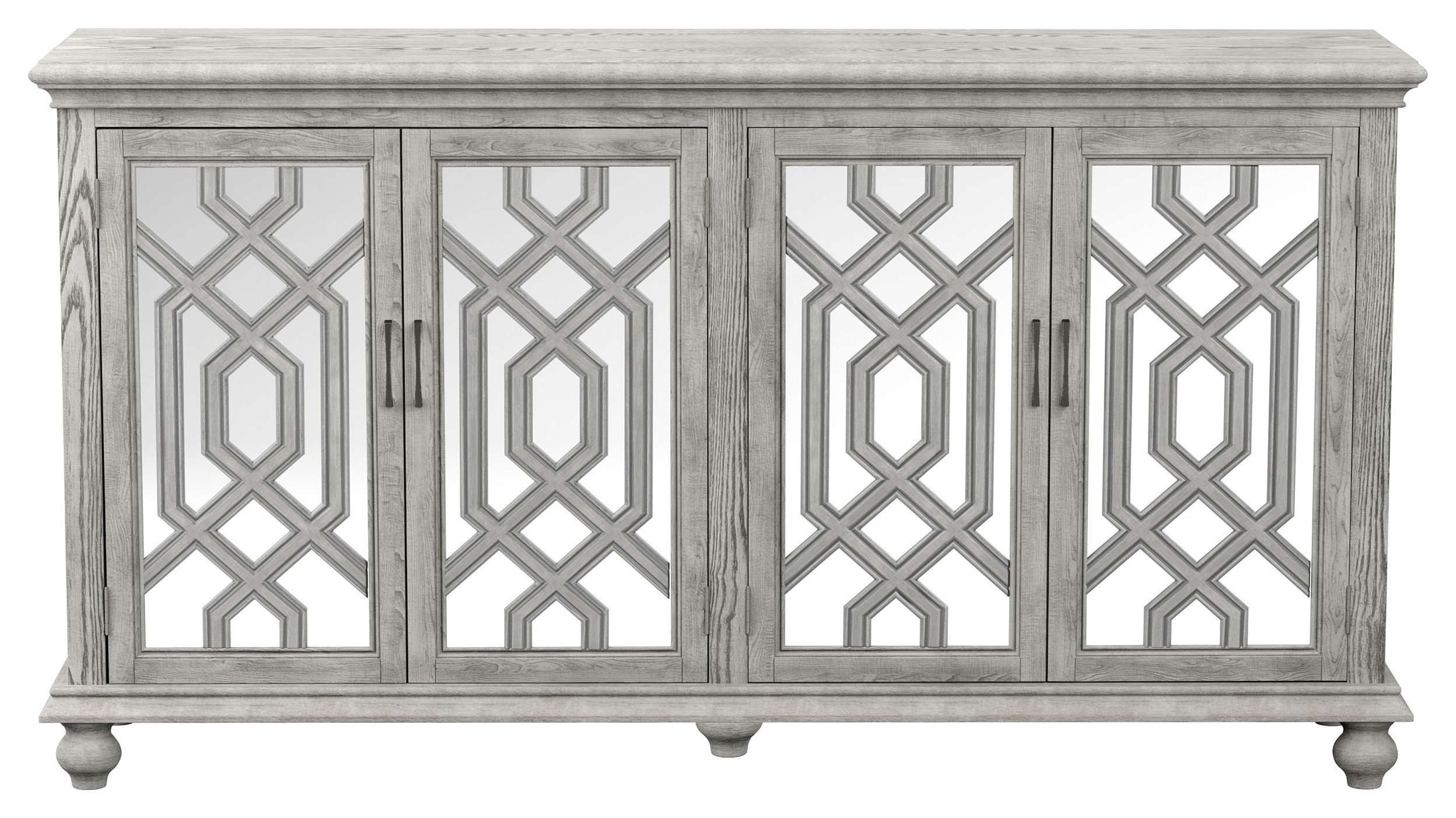 Melanie 4-door Accent Cabinet Antique White - French Country - Buffets ...