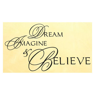 Dream Imagine Believe Picture Art Vinyl Decal, 14x28", 14X28 ...