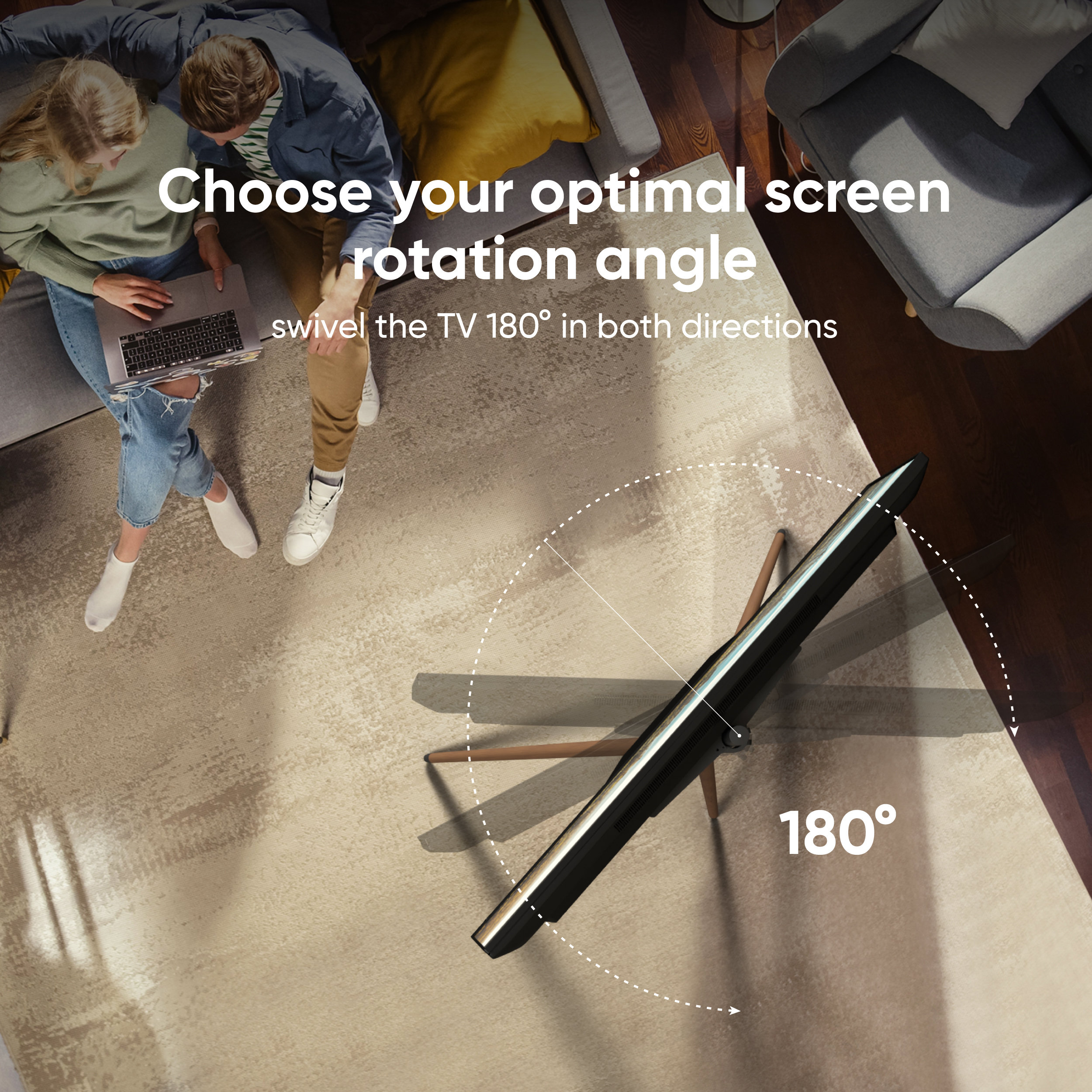 Tripod Easel TV Stand for 32” – 65 Inch LED LCD OLED Screens up to 77 ...