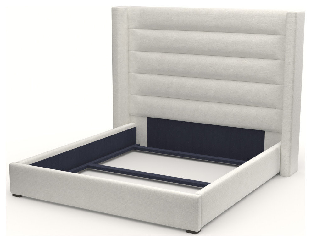Nativa Interiors Aylet Horizontal Channel Tufted Bed, Queen ...