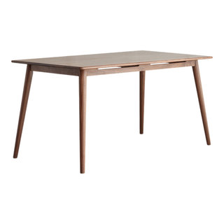 Ash Solid Wood Dining Table, 59x31.4x29.5" - Modern - Kitchen And ...