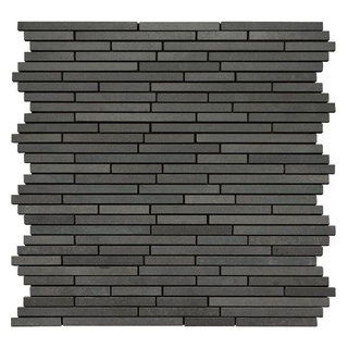 12"x12" European Basalt Honed Bamboo Sticks Mosaic 10 Pieces, 50 Pieces ...