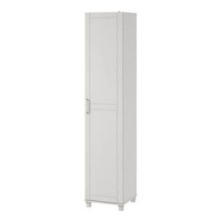 Bowery Hill Transitional Wood Utility Storage Cabinet in White ...